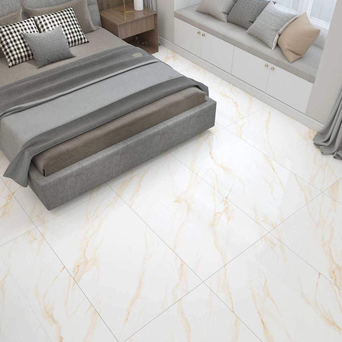 Pristine Gold 60x120 cm Satin Porcelain Floor Tiles– Surfaces Tiles